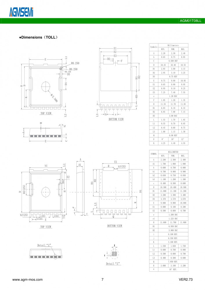 AGM01T08LL datasheet page 7