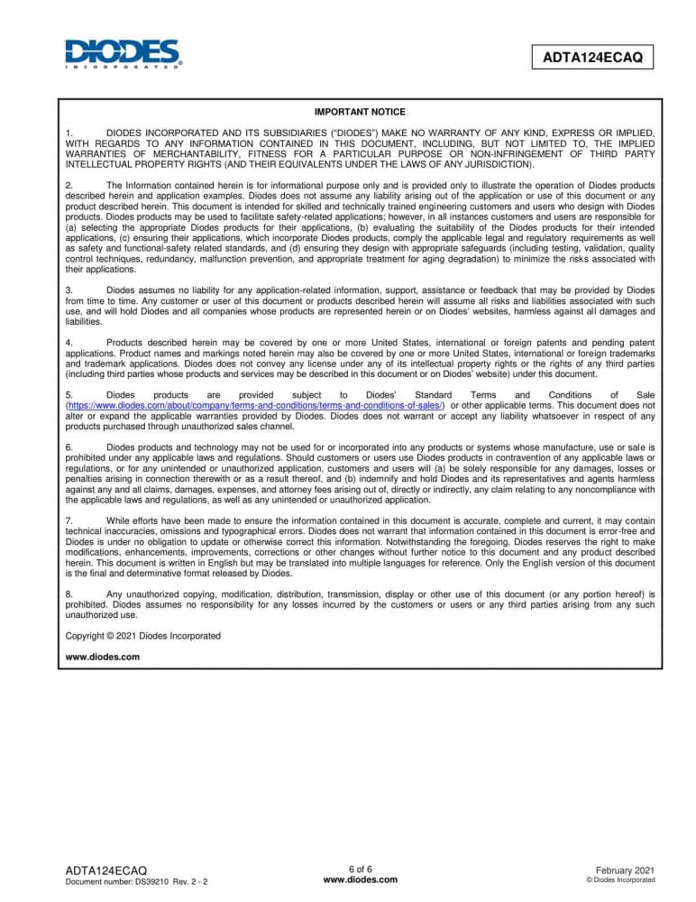 ADTA124ECAQ-7 datasheet page 6