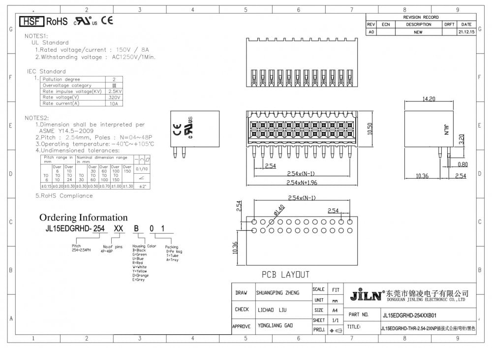 JL15EDGRHD-25405B01 technical document preview