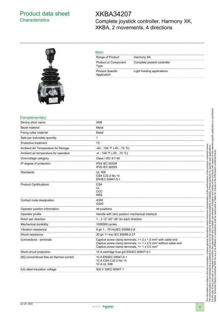 XKBA34207 technical document page 1