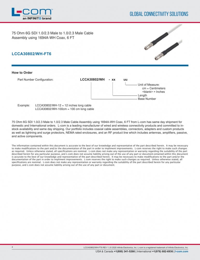 LCCA30802/WH-FT6 datasheet page 4
