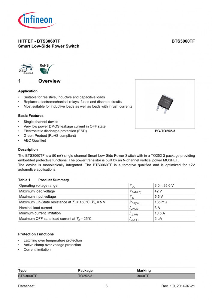 BTS3060TF datasheet page 3