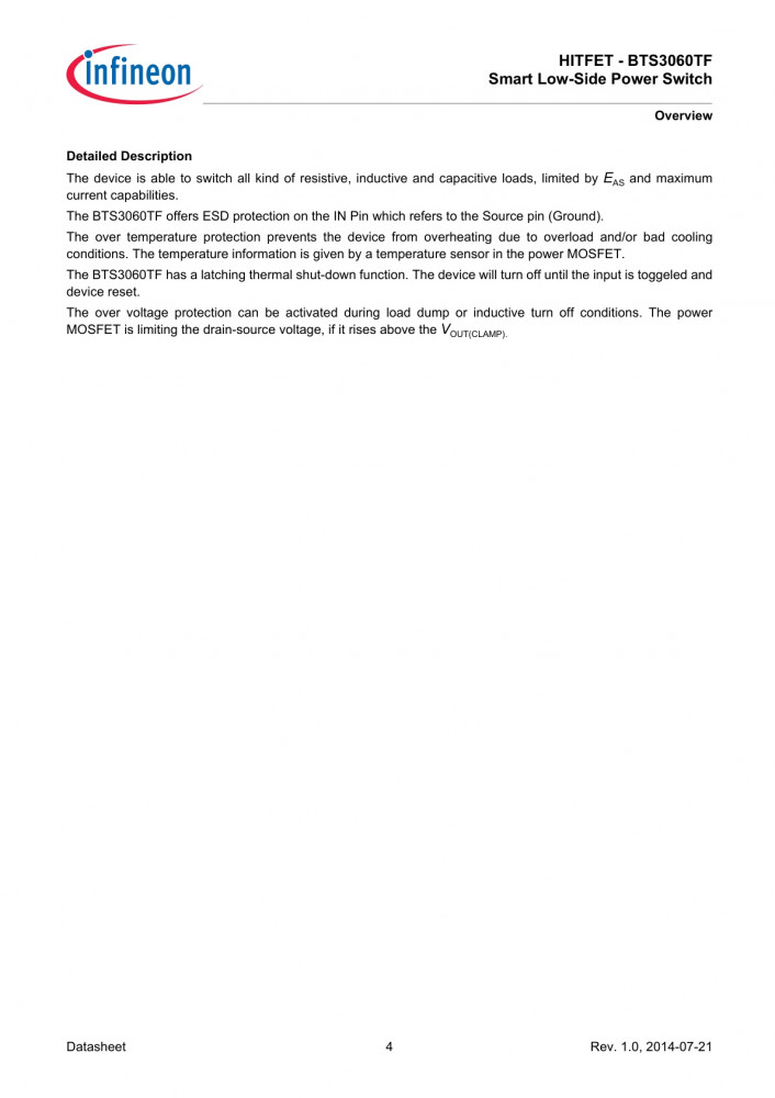 BTS3060TF datasheet page 4