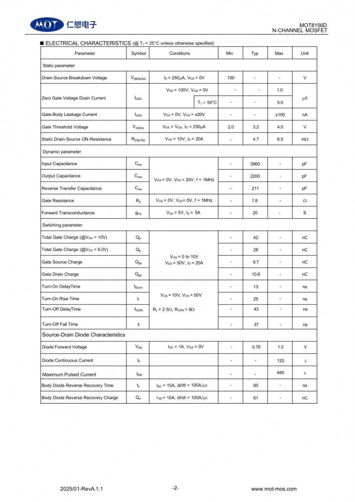 MOT8156D datasheet page 2