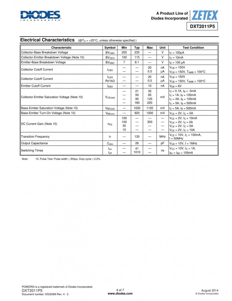 DXT2011P5-13 datasheet page 4