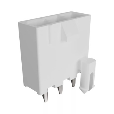 Mini-Fit Jr. Vertical Header, 4.20mm Pitch, Single Row, 3 Circuits, with Snap-in Plastic Peg PCB Lock, PA Polyamide Nylon 6/6 94V-2, Tin, Natural for sale