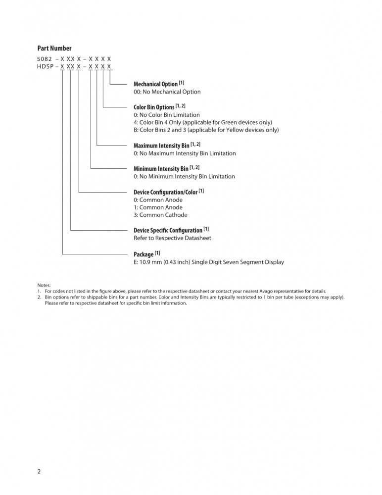 5082-7611 datasheet page 2