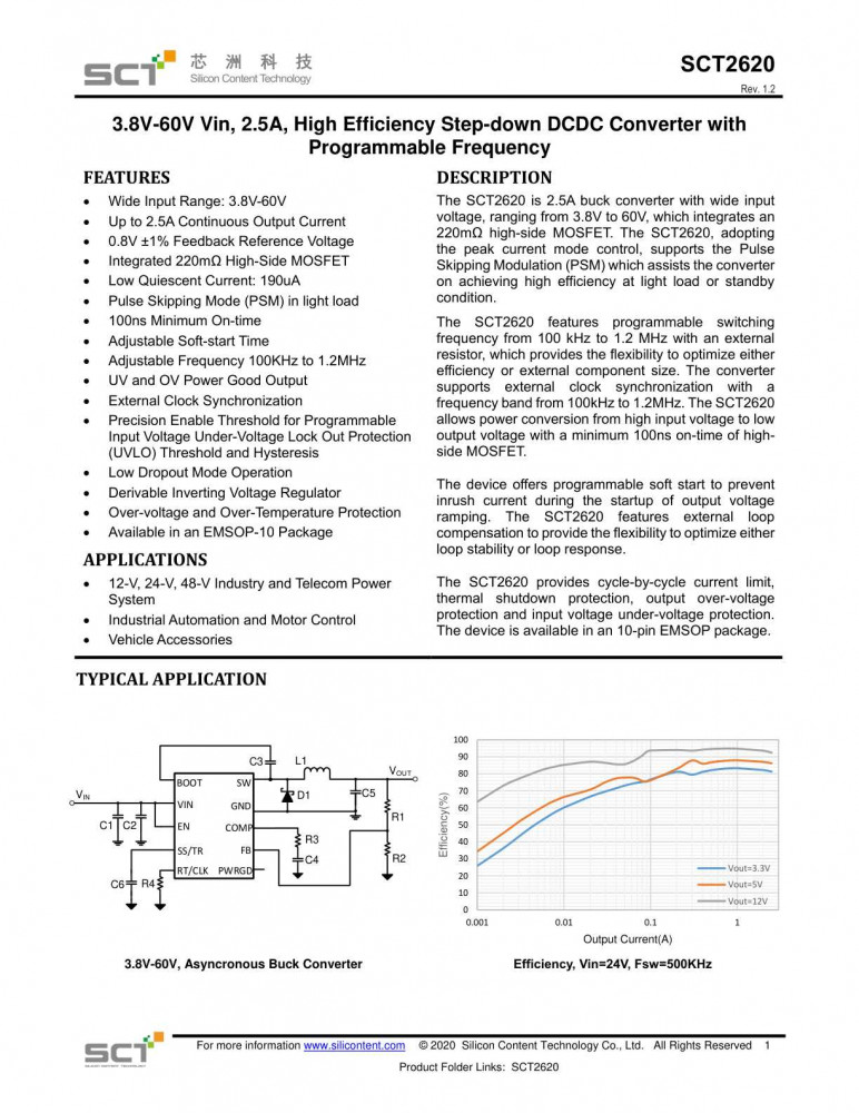 SCT2620MRER datasheet page 1