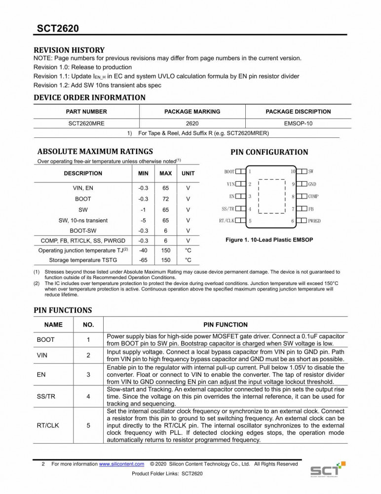SCT2620MRER datasheet page 2