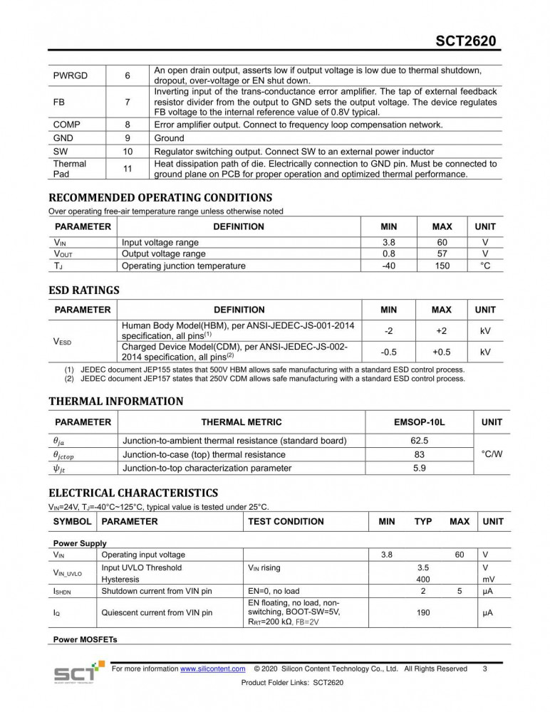 SCT2620MRER datasheet page 3