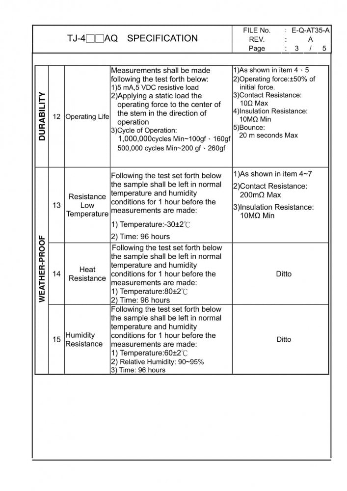 TJ-4A16QR specification page 4