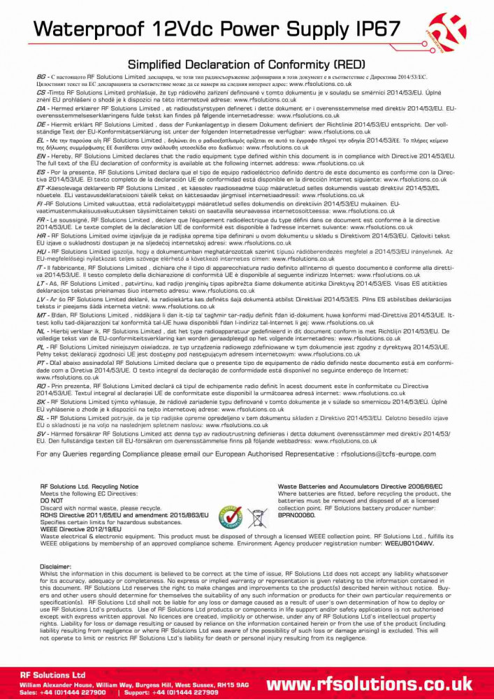 PSU-12V1AIN-IP product documentation, page 4