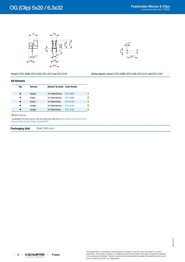 SCHURTER 0751.0056 technical document page 2
