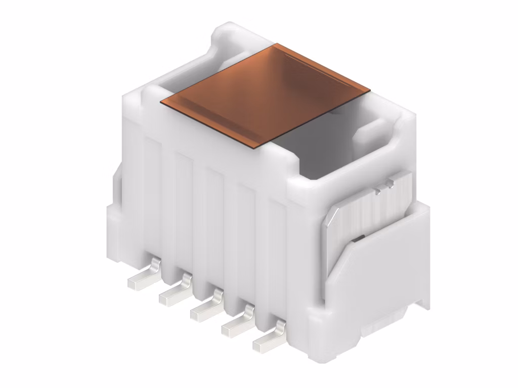 Micro-One Wire-to-Board Header, Vertical, 2.00mm Pitch, Single Row, Glow-Wire Capable, Surface Mount, 4 Circuits, Tin-Bismuth Plating, Natural, with Potting Capability, with Cover Tape