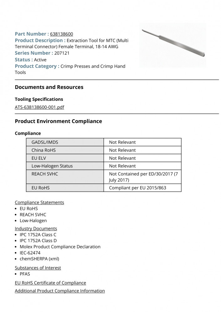 Tooling document page 1
