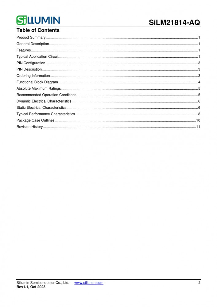 Reference datasheet page 2