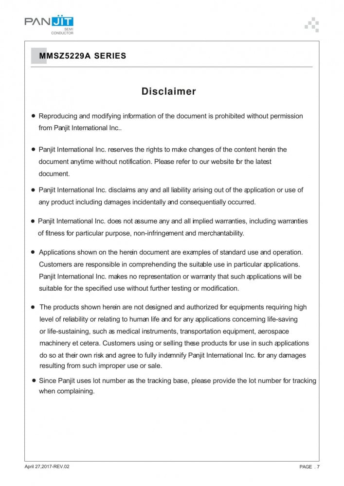 PANJIT datasheet page 7