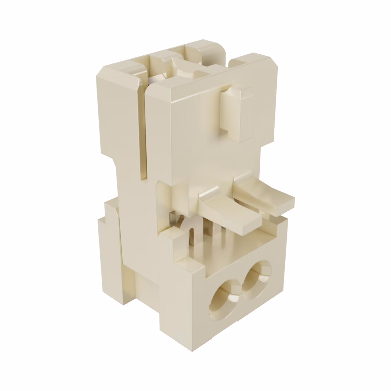 Appli-Mate RAST 2.5 Connector, 2.50mm Pitch, Female, 2 Circuits, Positions A and C Removed, Polarizing Rib Between 1/2, Locking Pips, 1 Slotted and 1 Open Endwall, Tin Plating for sale