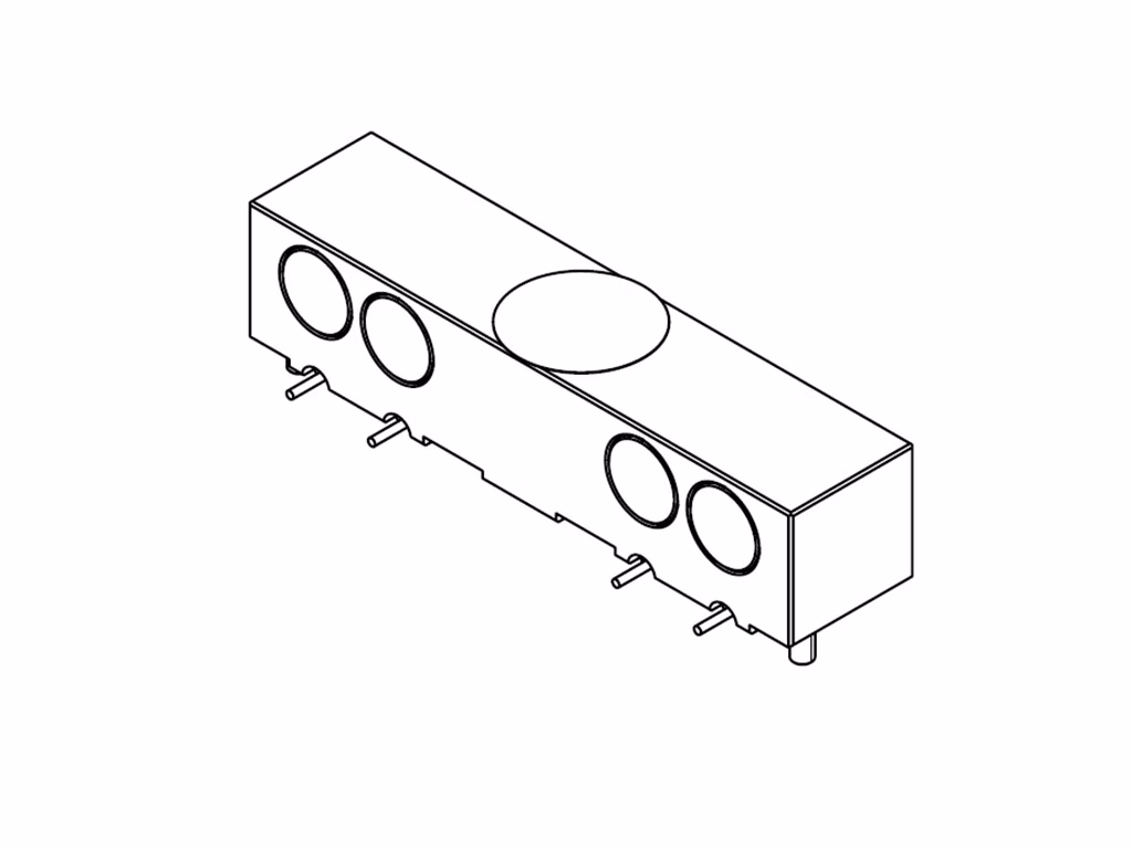 SMPM Plug, Right-Angle, Smooth Bore, 4-Port, PCB, Surface Mount, Tape and Reel without Pick-and-Place Tape, 4.32mm Legs for sale