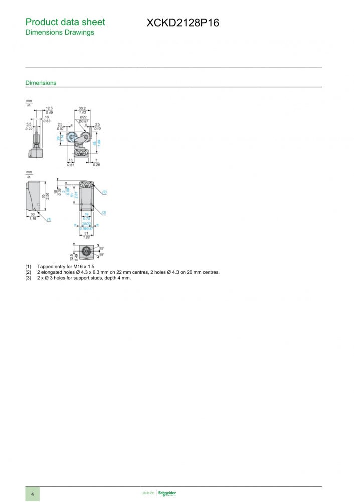XCKD2128P16 technical document page 4