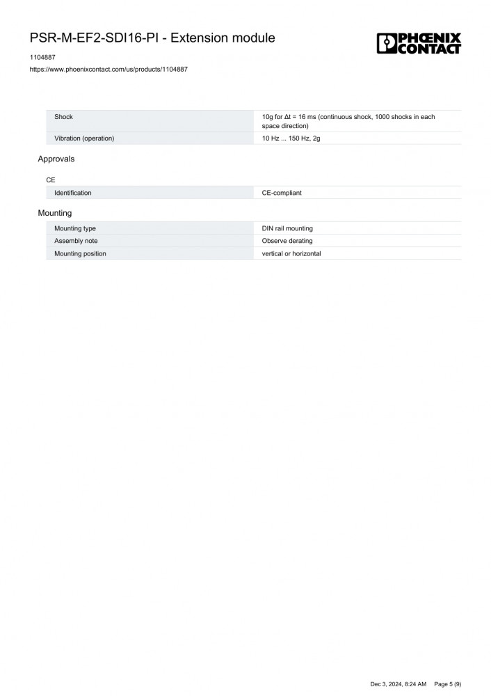 Phoenix Contact 1104887 technical document page 5