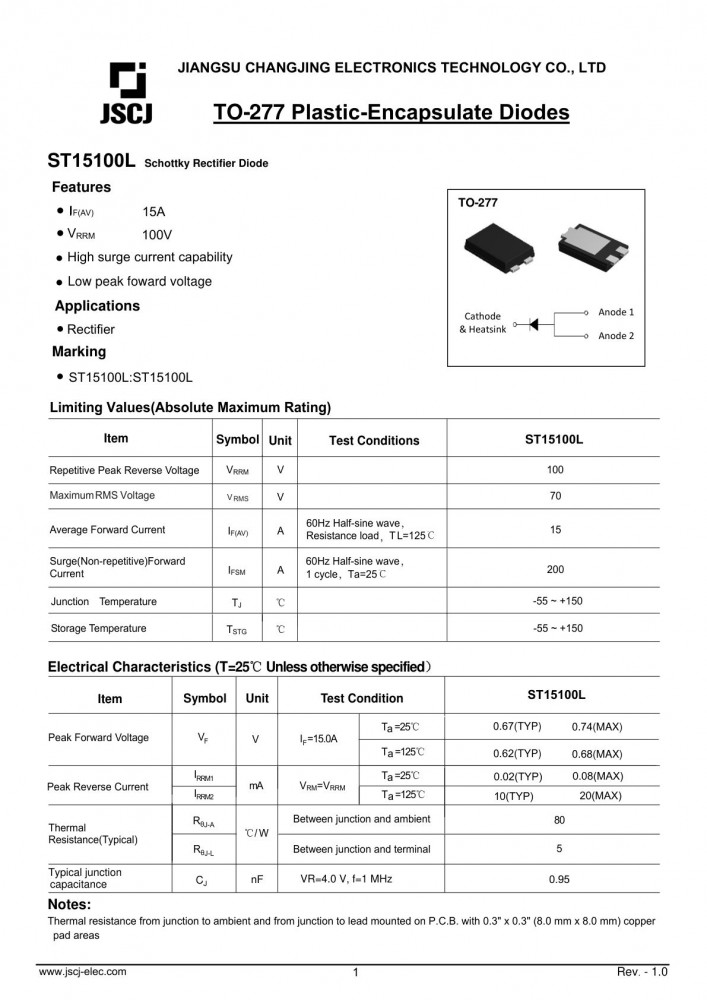 ST15100L datasheet page 1