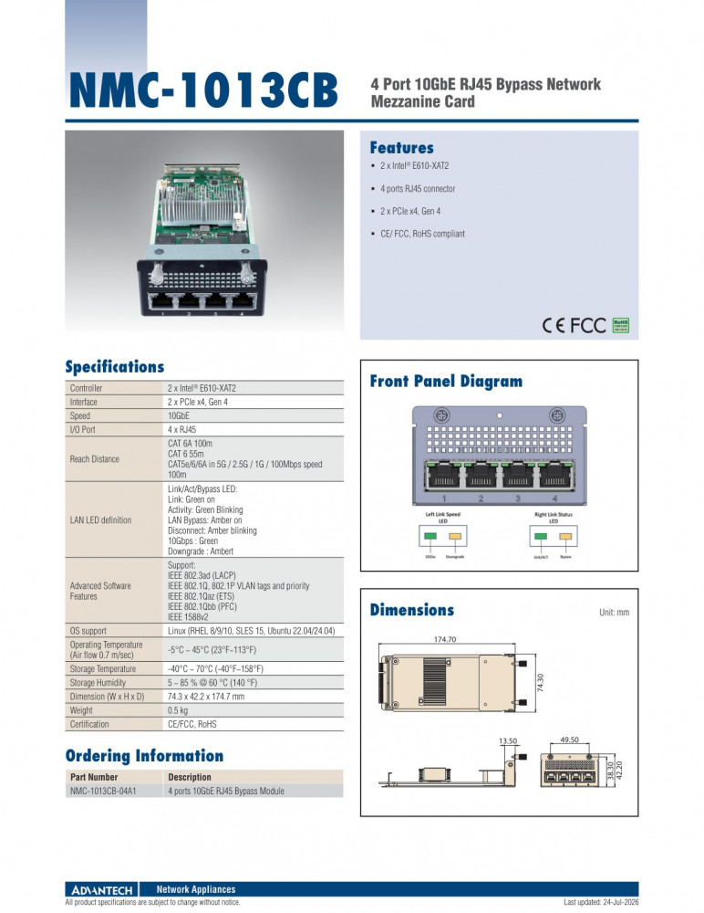 NMC-1013CB product documentation page