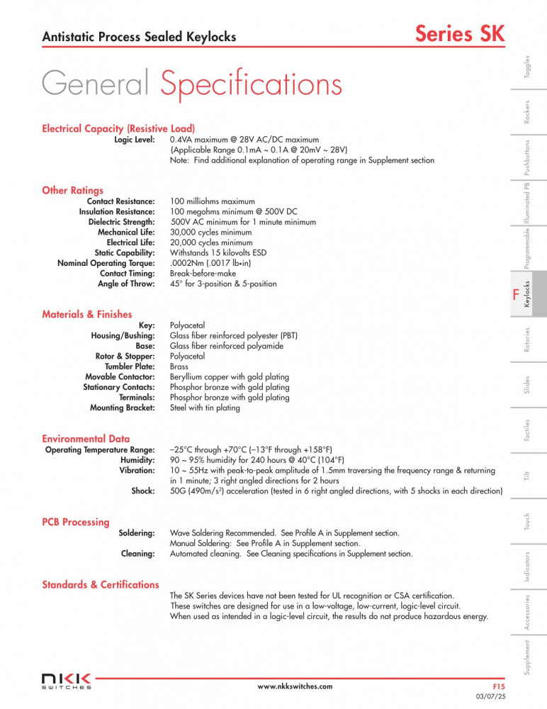 SK13AEG13 technical document page 1