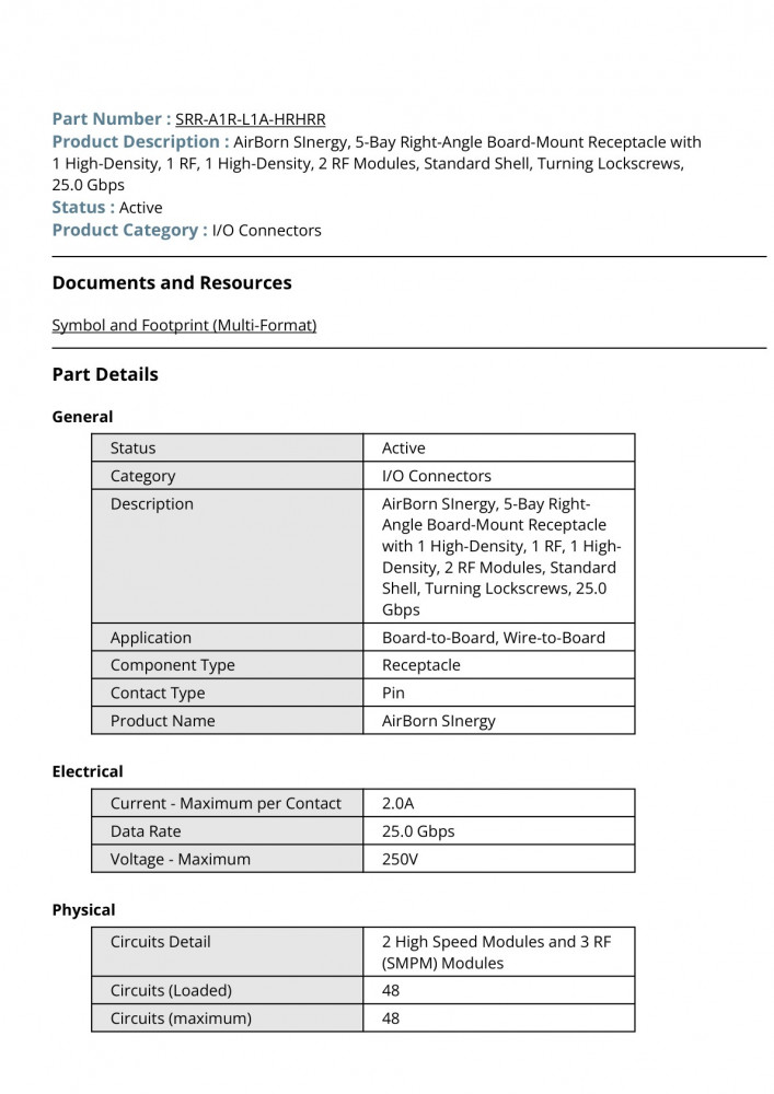 SRR-A1R-L1A-HRHRR technical document image, page 1