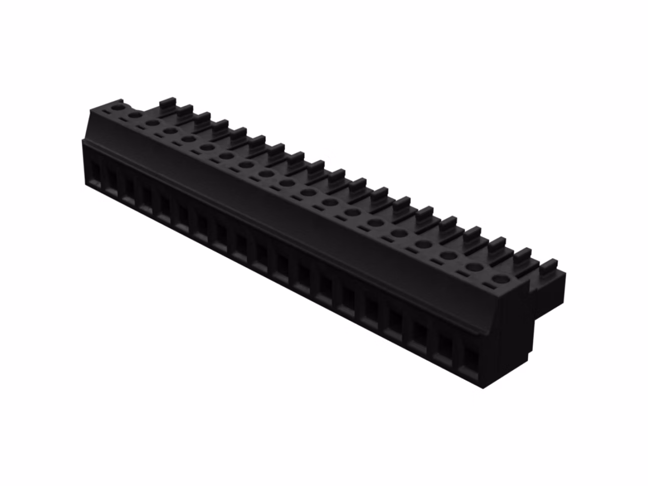 3.81mm Pitch Eurostyle Horizontal Plug, with Standard Imprinting, Gold (Au) Plated, Black, 19 Circuits for sale