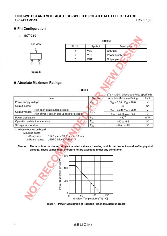 ABLIC S-5741 datasheet page 4