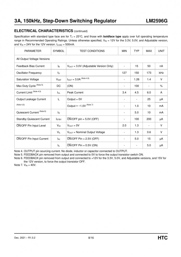 LM2596G datasheet page 8