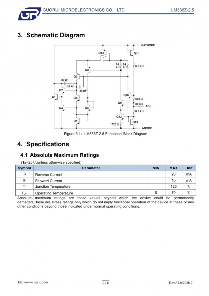 LM336Z-2.5 datasheet page 2