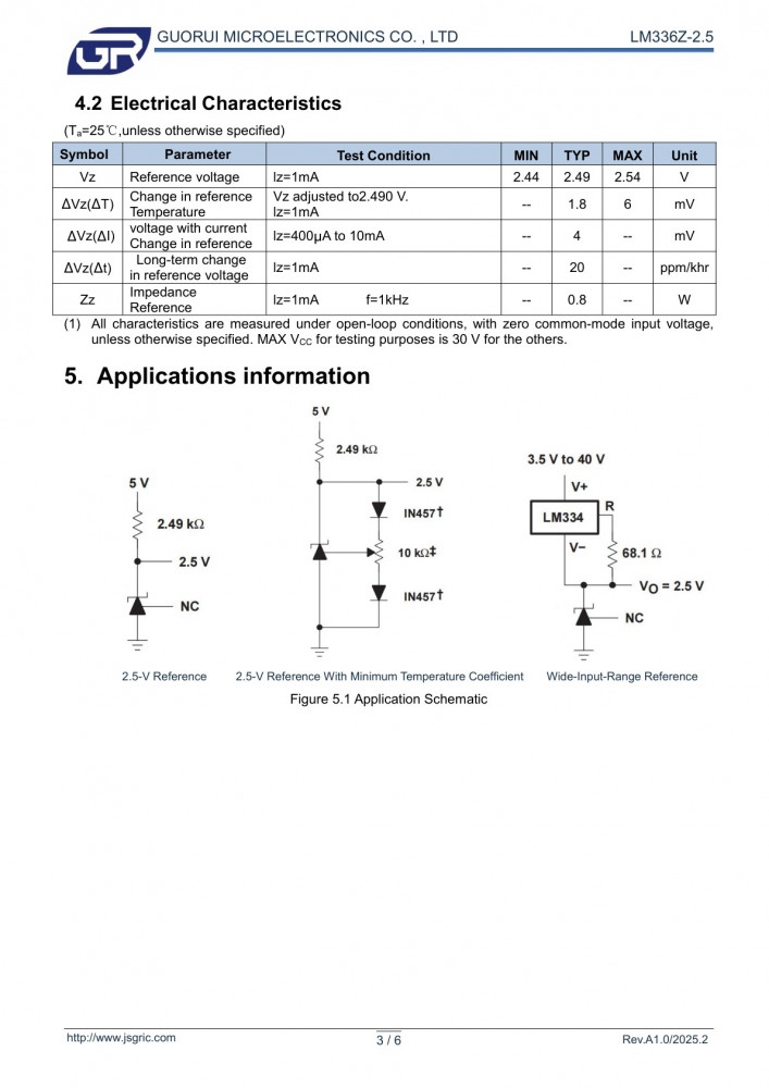 LM336Z-2.5 datasheet page 3