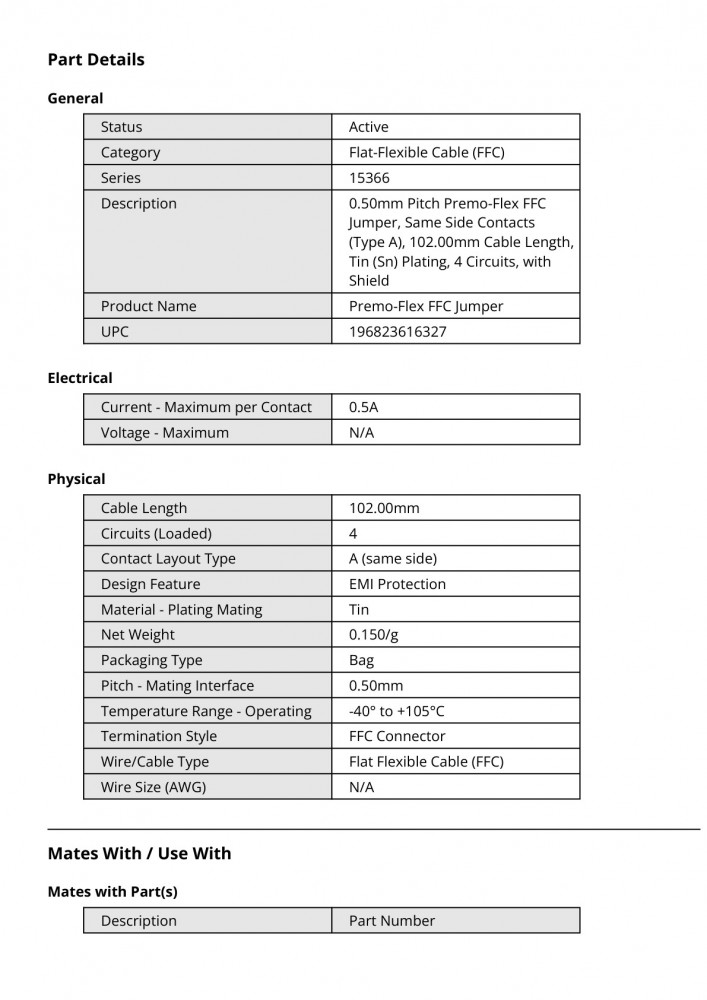 MOLEX 153660035 technical document image, page 2