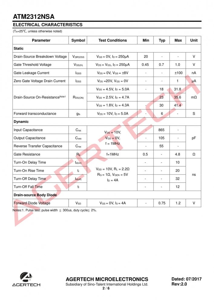 ATM2312NSA datasheet page 2