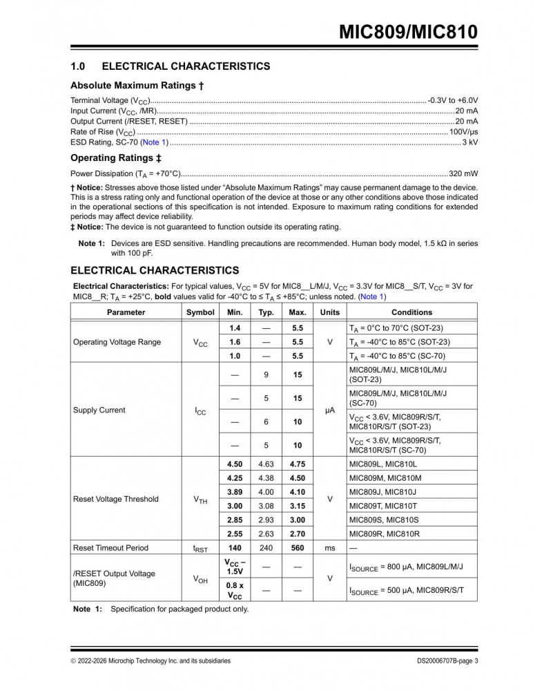 MIC809 datasheet page 3
