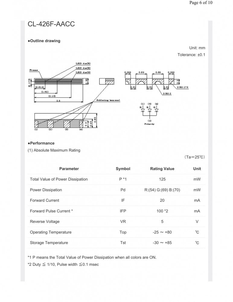 CL-426F-AA-SD-TS datasheet page 6