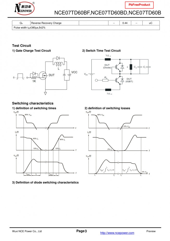 NCE07TD60BF datasheet page 3