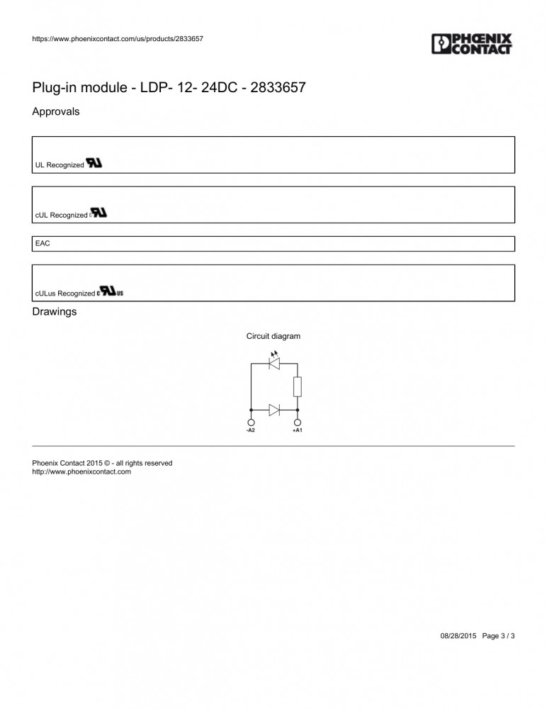 Phoenix Contact 2833657 circuit diagram