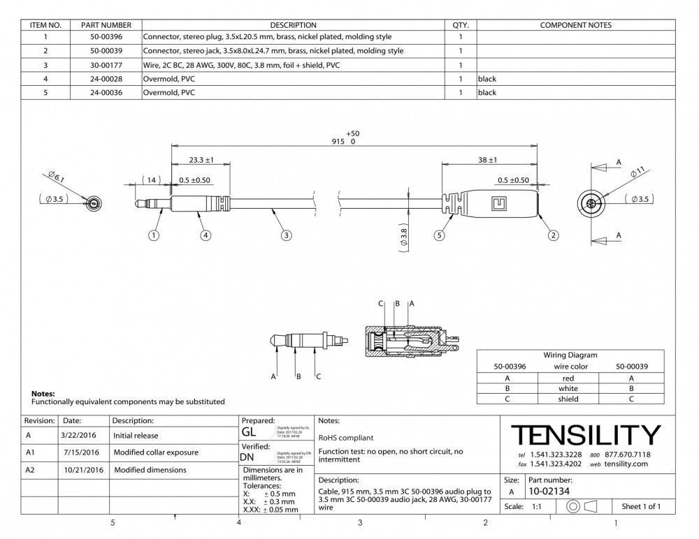 Tensility International 10-02134 assembly drawing