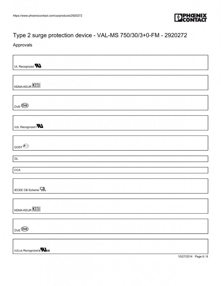 Phoenix Contact 2920272 technical document page 6