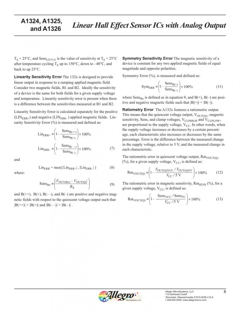 A1325 datasheet page 6