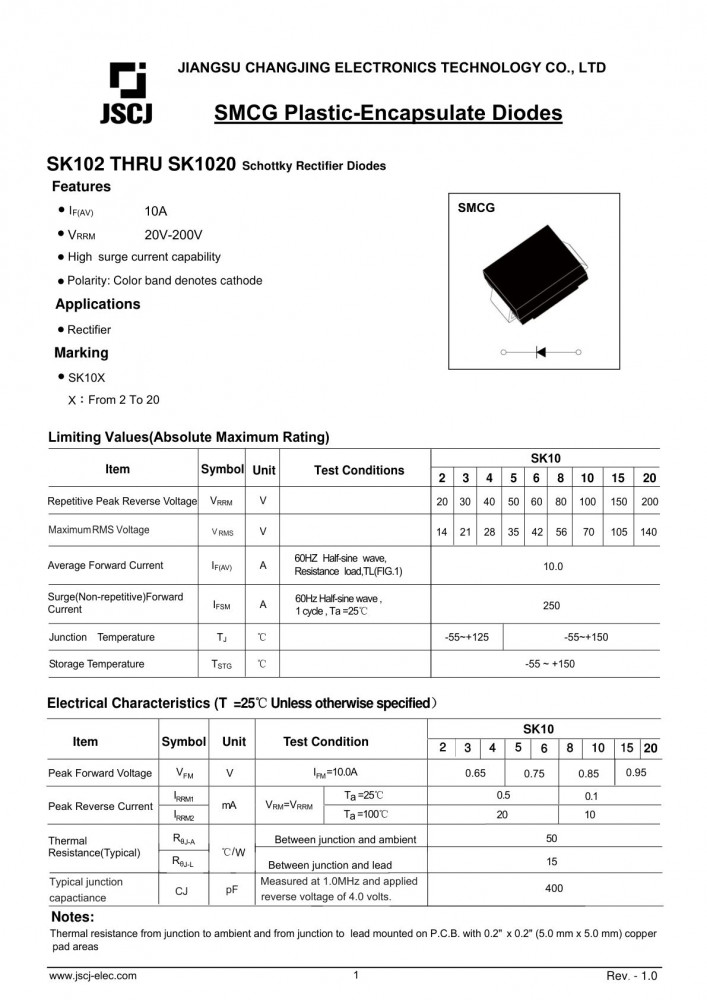 SK106 datasheet page 1