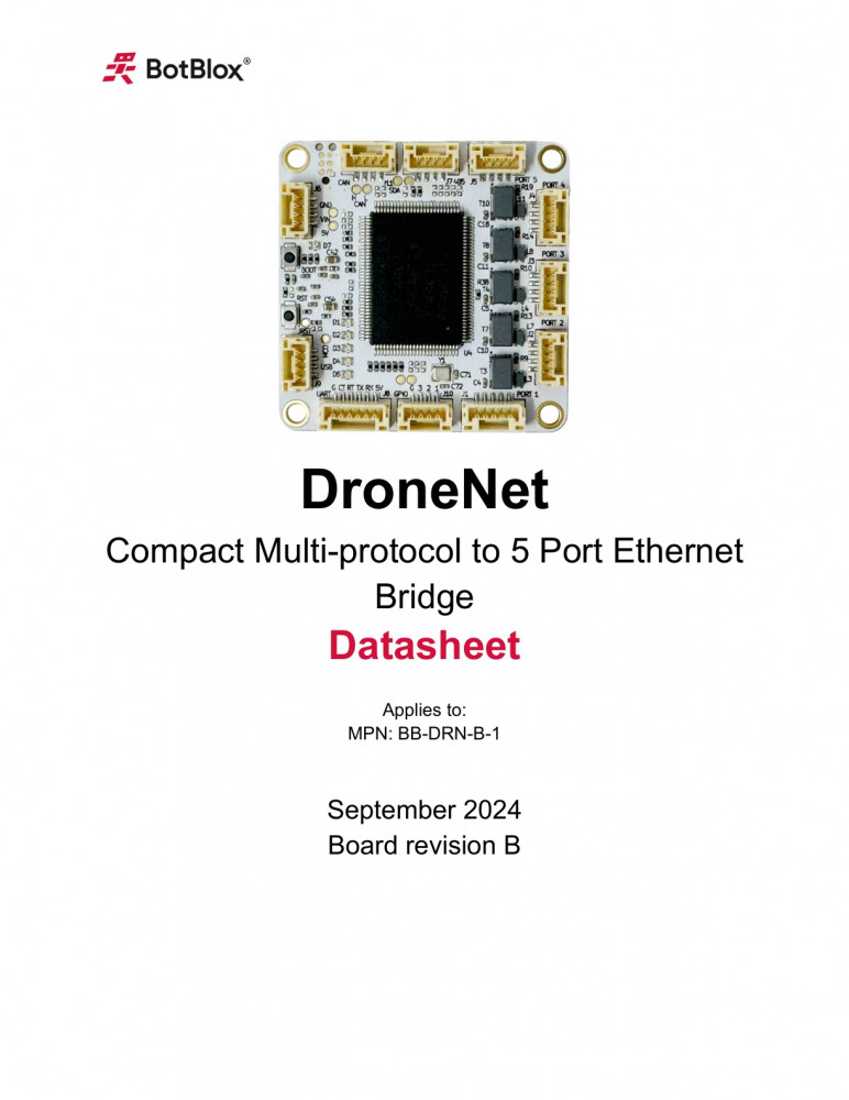 DroneNet datasheet page 1
