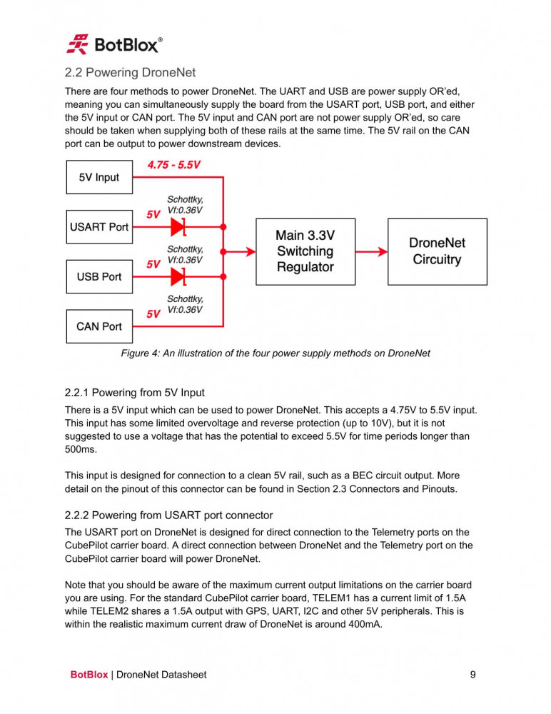 DroneNet datasheet page 9