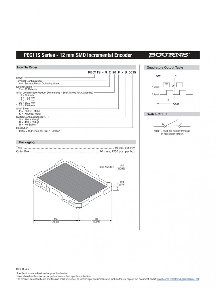 PEC11S technical document page 4