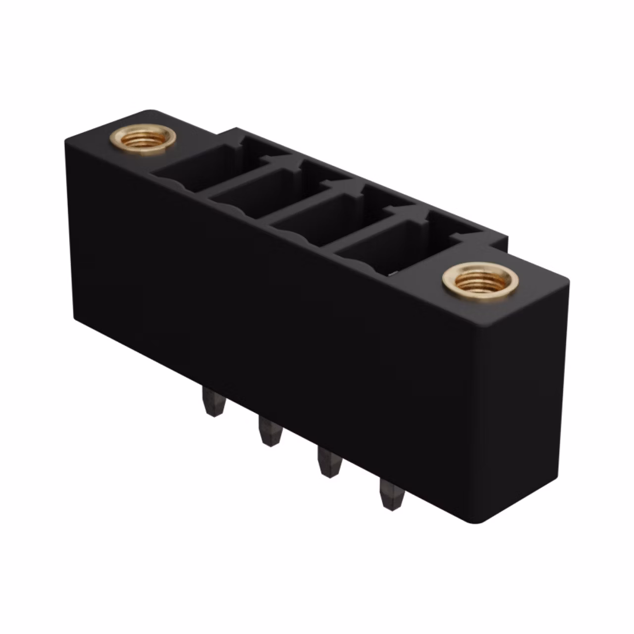 3.81mm Pitch Eurostyle Vertical PCB Header, with Threaded Retention Inserts, 4 Circuits for sale