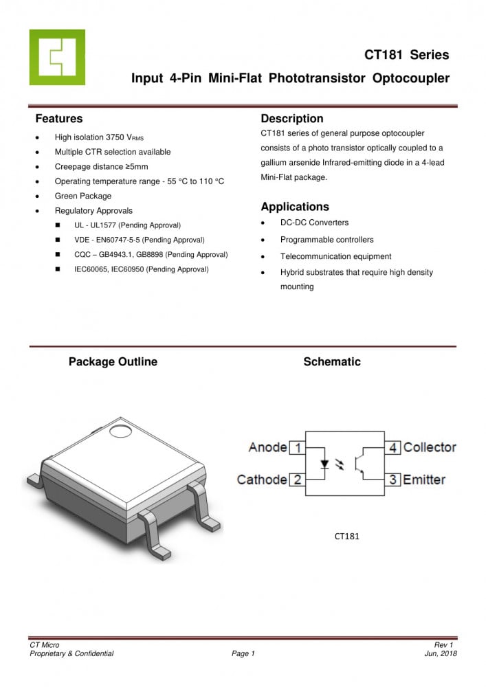 CT181GR(T1) datasheet page 1