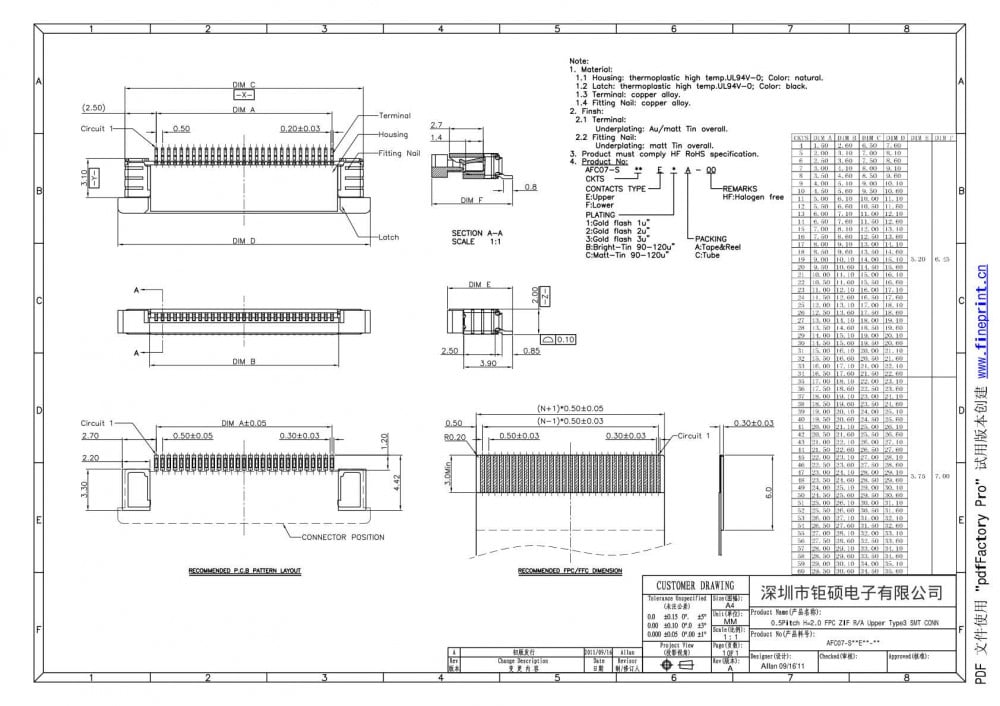 JUSHUO AFC07-S60ECC-00 customer drawing